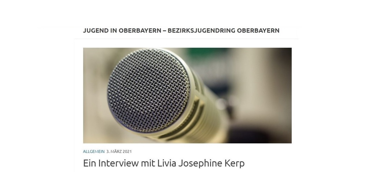 Das große Interview für den Bezirksjugendring Oberbayern – Livia ...